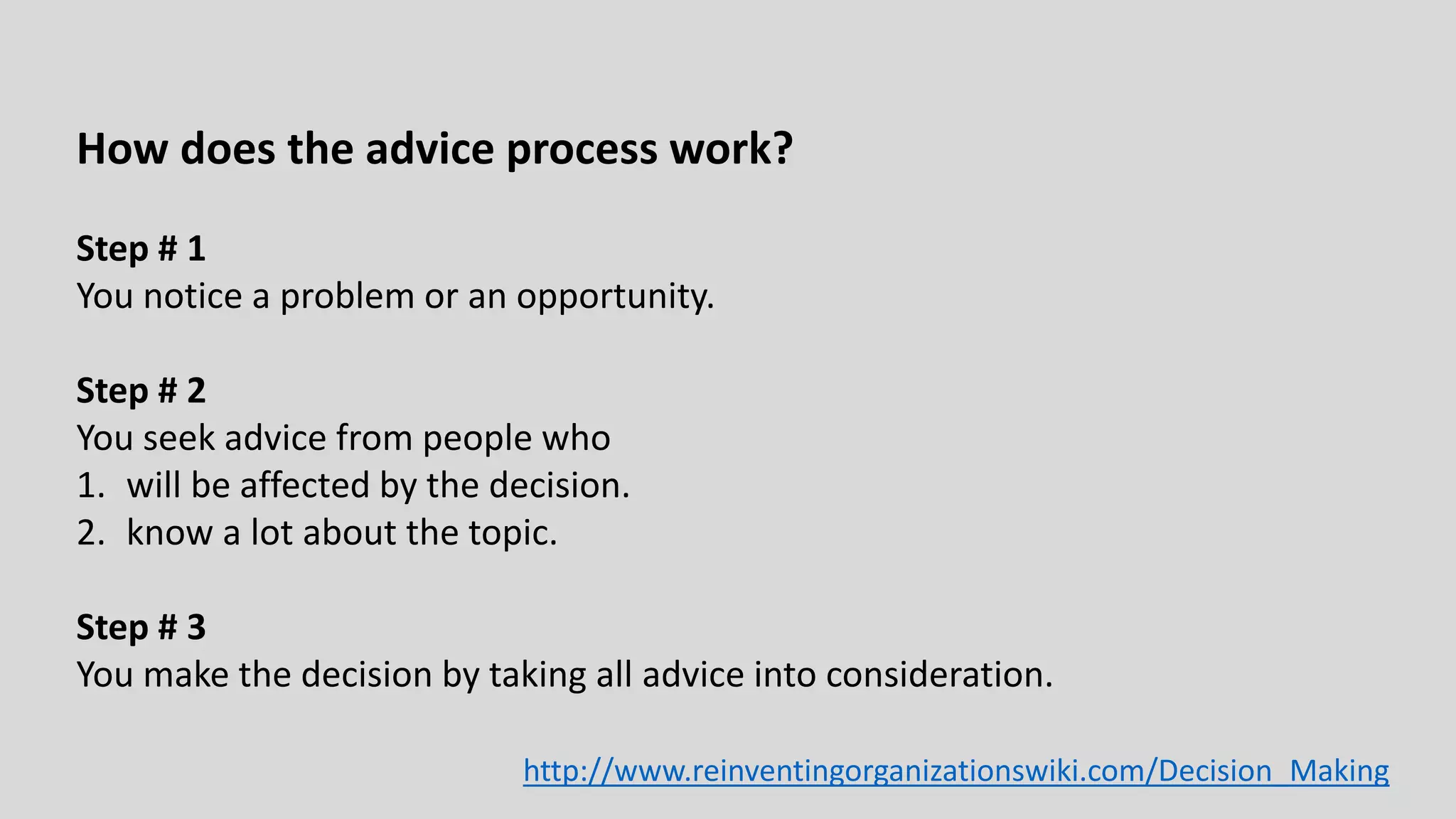 The advice process | PPT