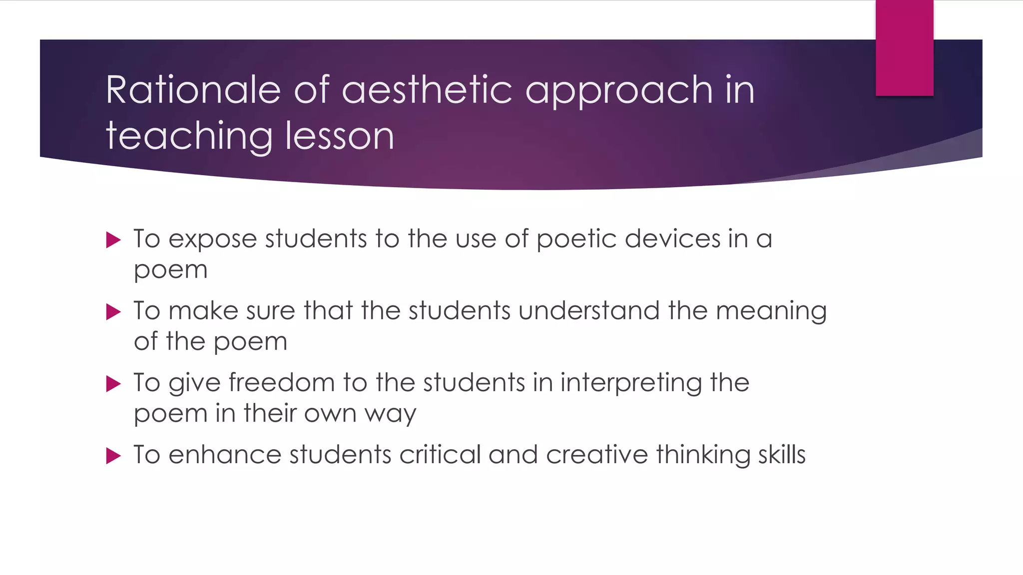 The aesthetic approach | PPT
