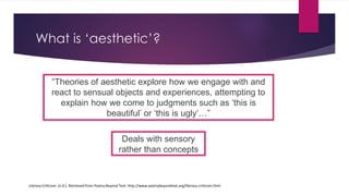 The aesthetic approach | PPT