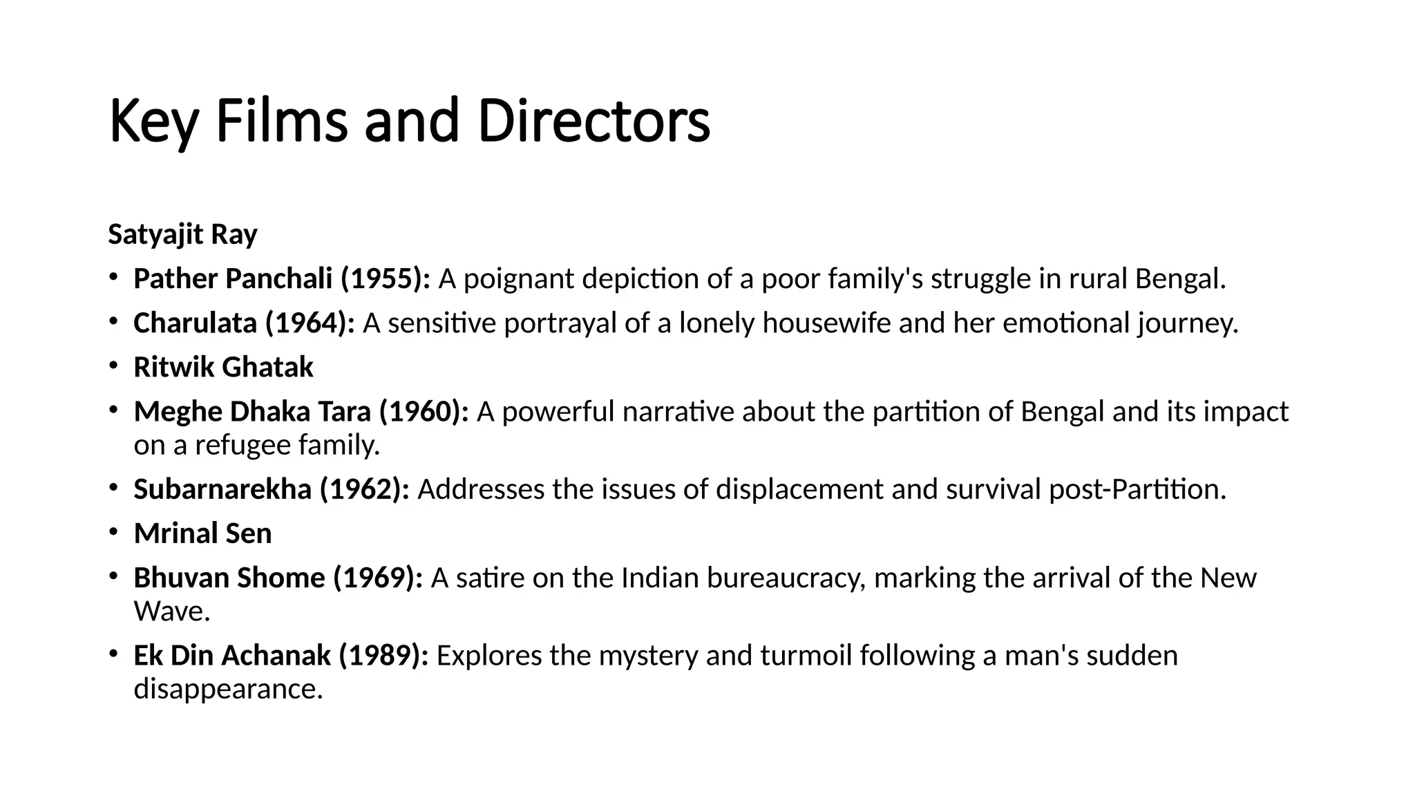 The Aesthetics and Appreciation of Indian Parallel Cinema | PPTX