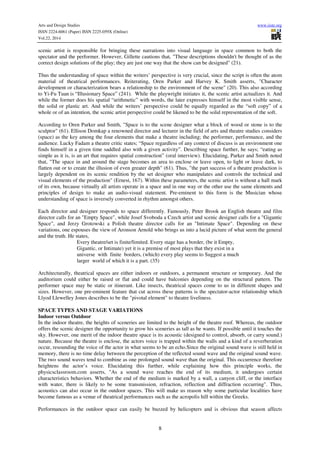 The aesthetics of space as a design element in stage production | PDF