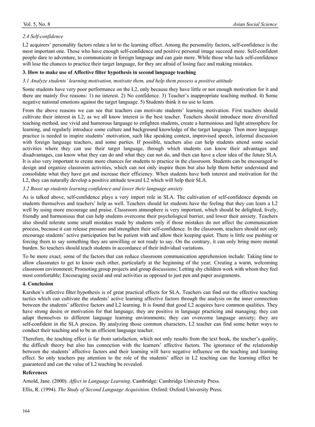 The affective filter in second language acquisition | PDF