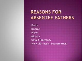 The Effects of Absent Fathers | PPTX