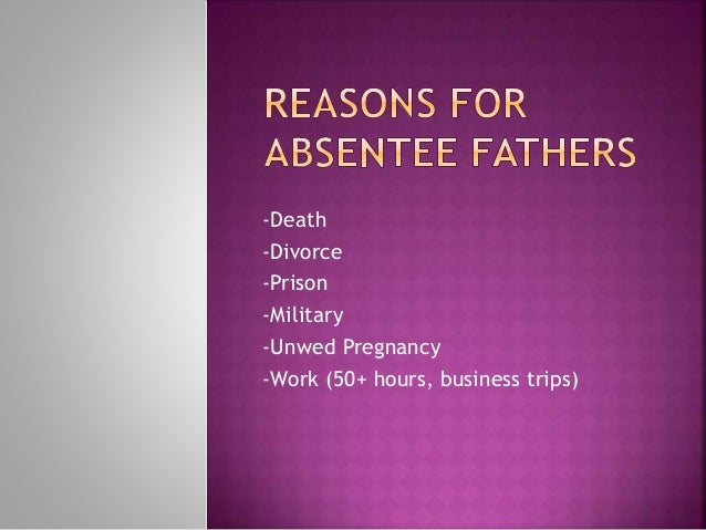 The Effects of Absent Fathers