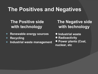 The affects of technology on the environment | PPT