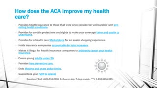 The affordable care act power point (updated) again | PPTX