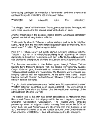 The Afghanistan Peace Deal riddle | DOCX