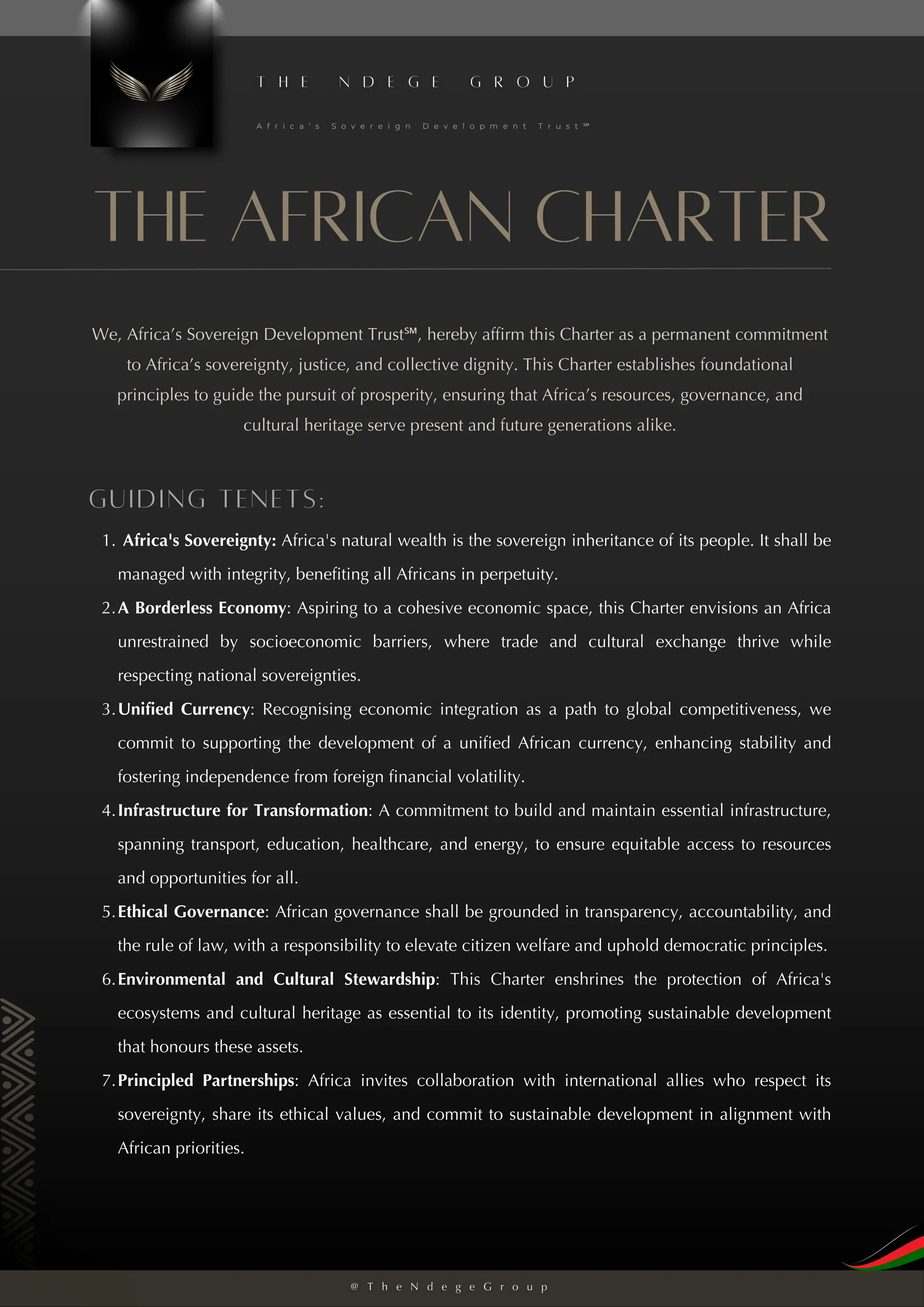 The African Charter by The Ndege Group, Africa’s Sovereign Development ...