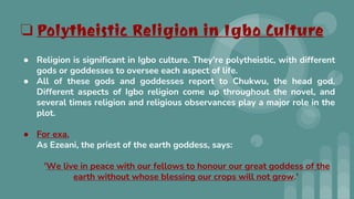 Igbo culture in Things Fall Apart | PPTX