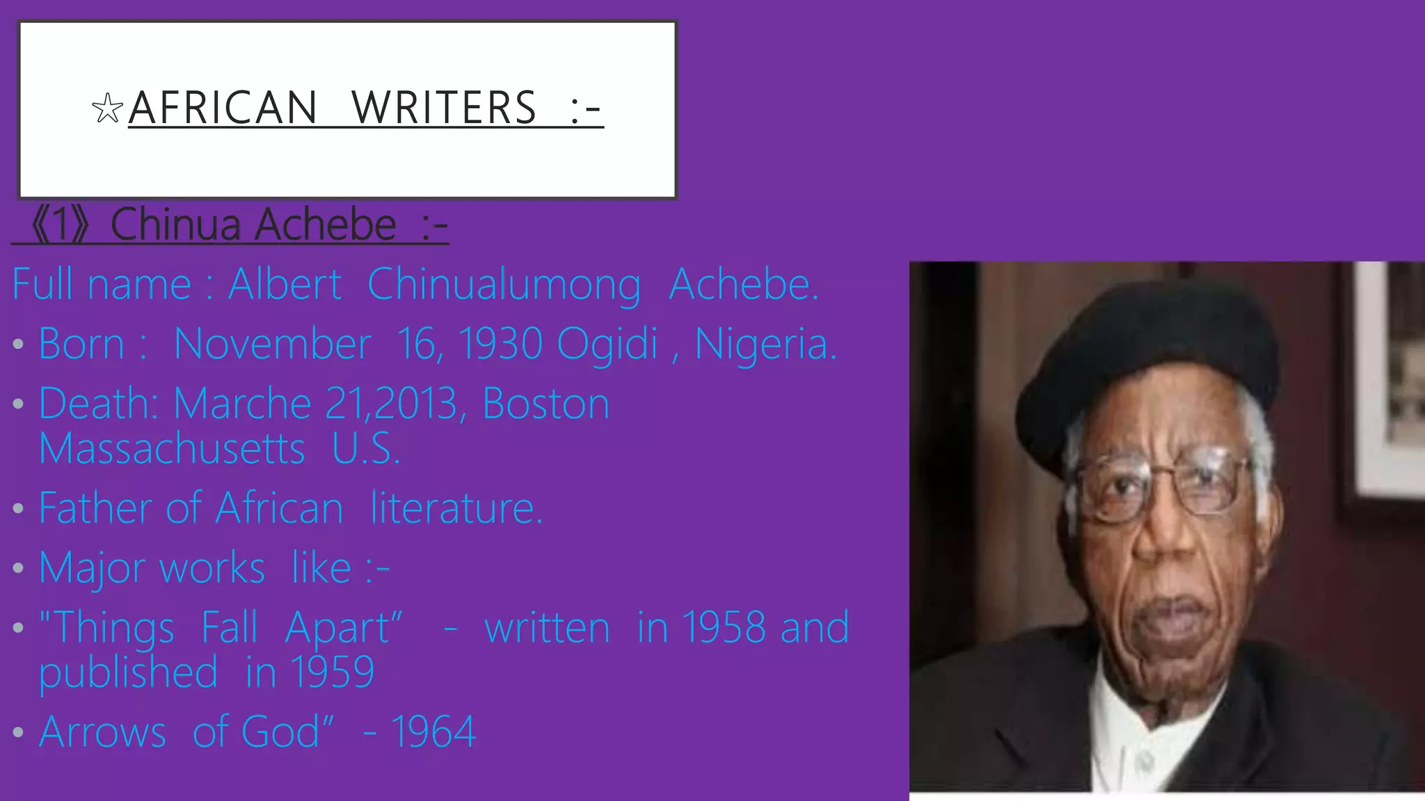 The african literature ppt | PPTX