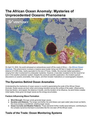 The African Ocean Anomaly_ Mysteries of Unprecedented Oceanic Phenomena ...