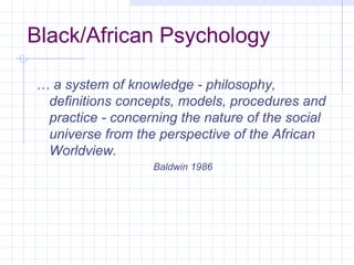 The african personality baldwin | PPT