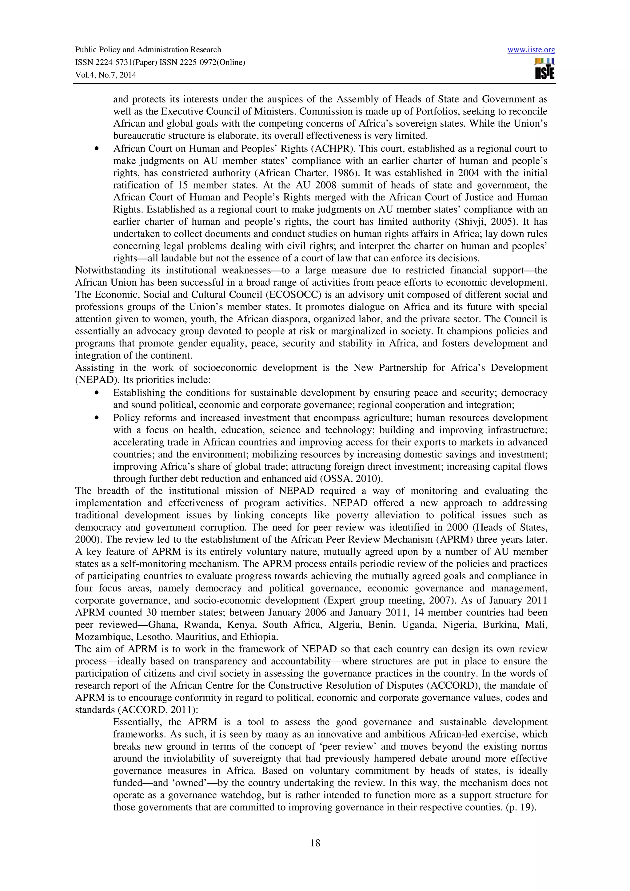 The african union, the transformation and challenges of a continent | PDF