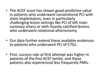 The age, creatinine, and ejection fraction score to risk | PPTX