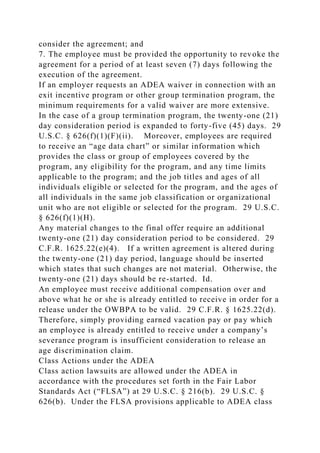 The Age Discrimination and Employment ActIn 1967, Congress enact.docx