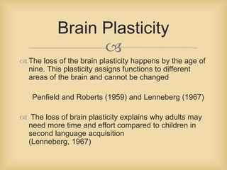 The Age Factor in Second Language Acquisition | PPTX
