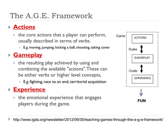 A modern approach to game analysis and design: the AGE framework | PDF ...
