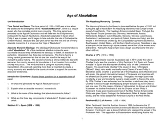 The Age of Absolutism Introduction Slides | PPT