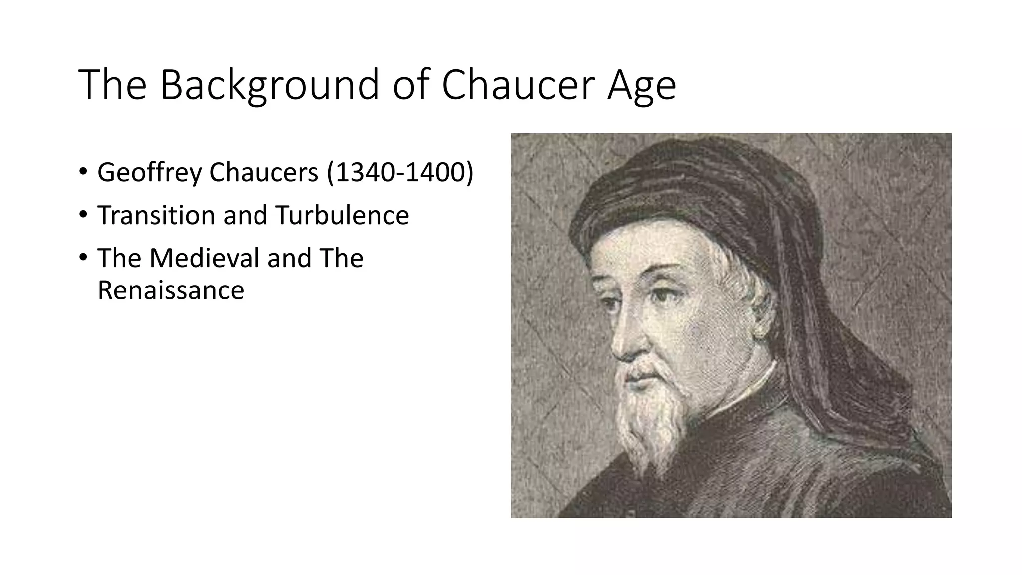 The age of chaucer | PPTX