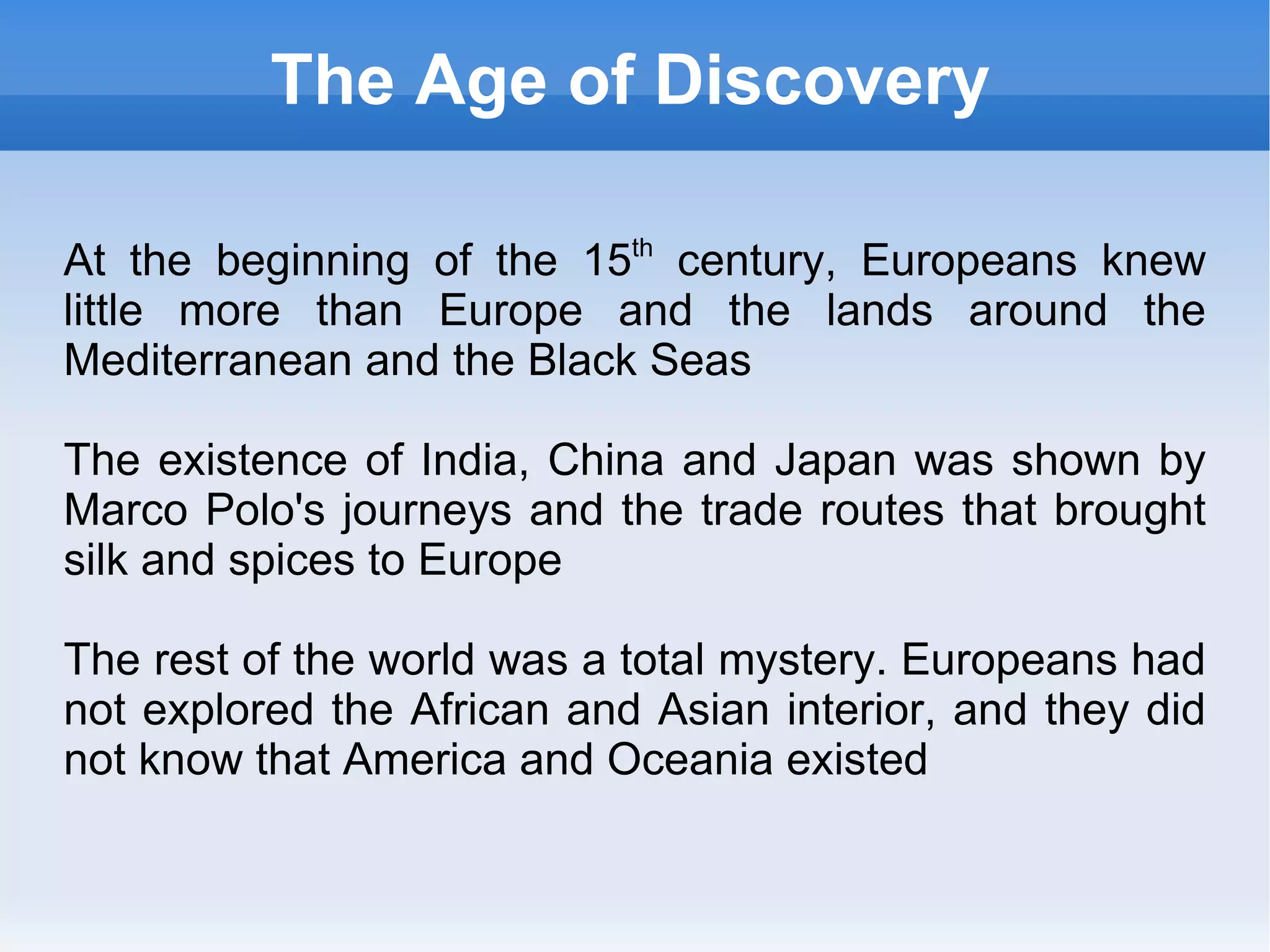 The age of discovery | ODP