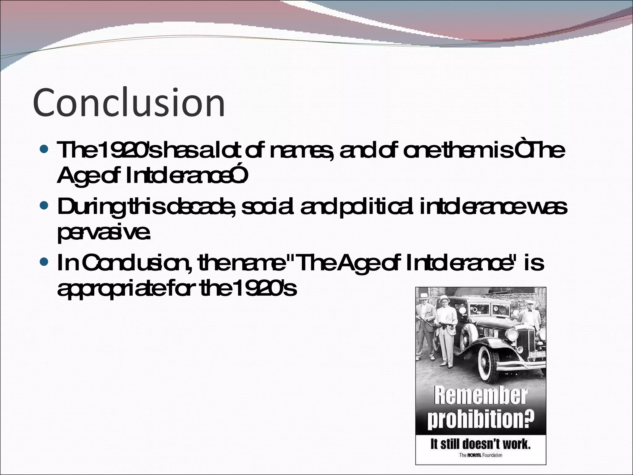 The Age Of Intolerance | PPT