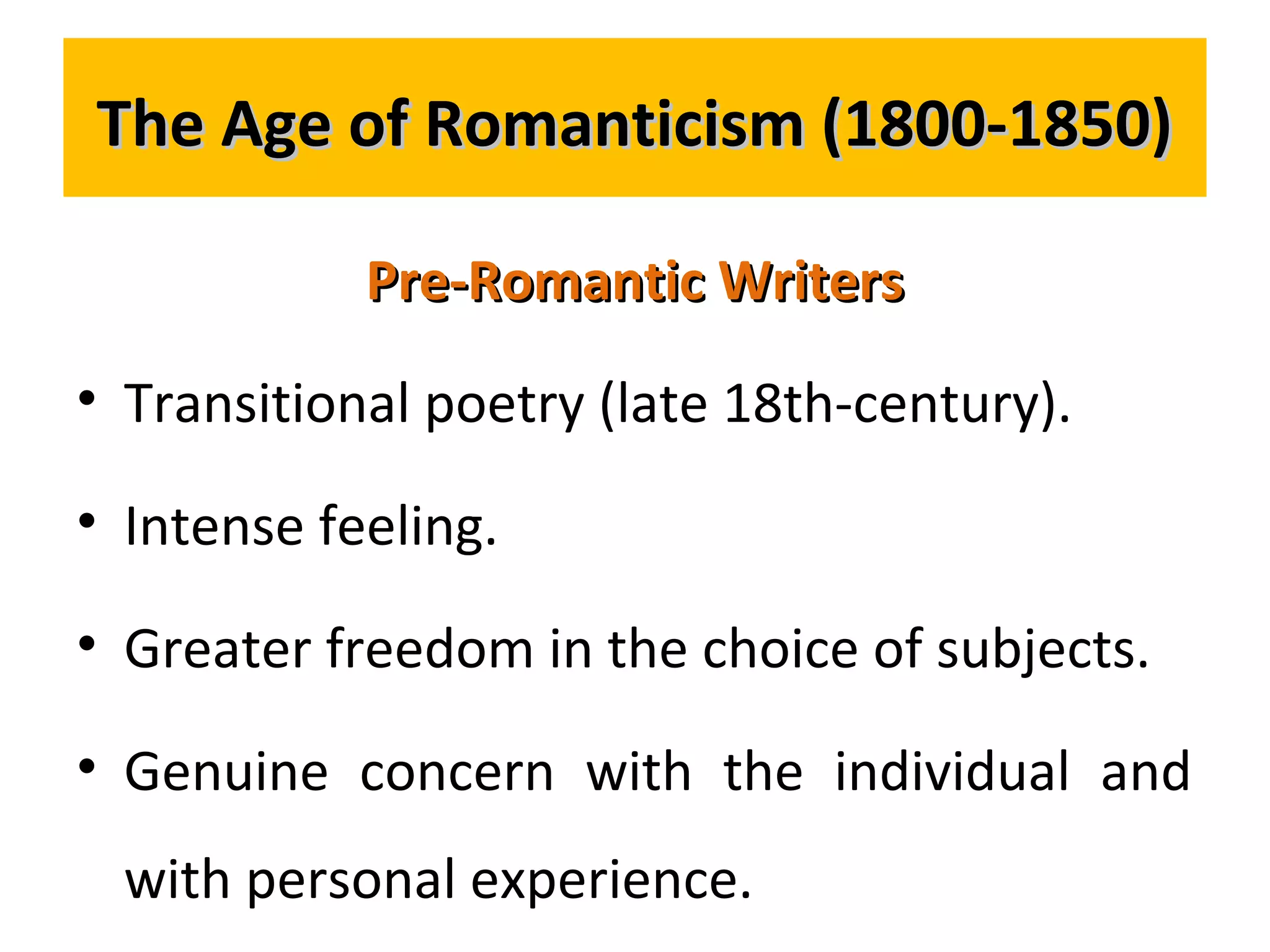 The age of romanticism (1800 1850) | PPT