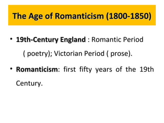The age of romanticism (1800 1850) | PPT