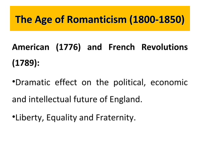 The age of romanticism (1800 1850) | PPT