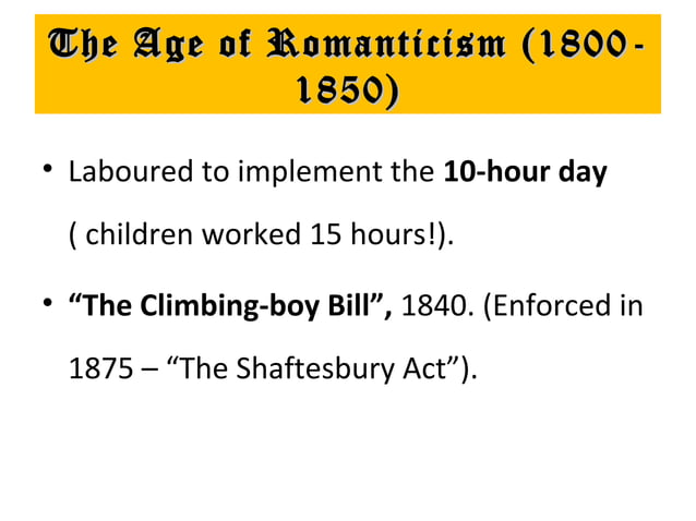 The age of romanticism (1800 1850) | PPT