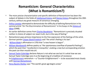 The age of Romanticism their ideas and concept | PDF | Poetry | Books ...