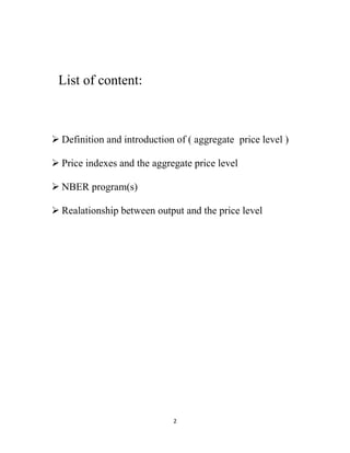 The aggregate price level | PDF | Business Accounting & Finance | Business