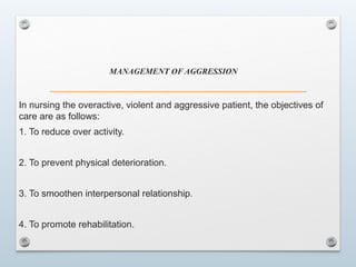 THE AGGRESSION CONCEPT mental health ppt | PPTX