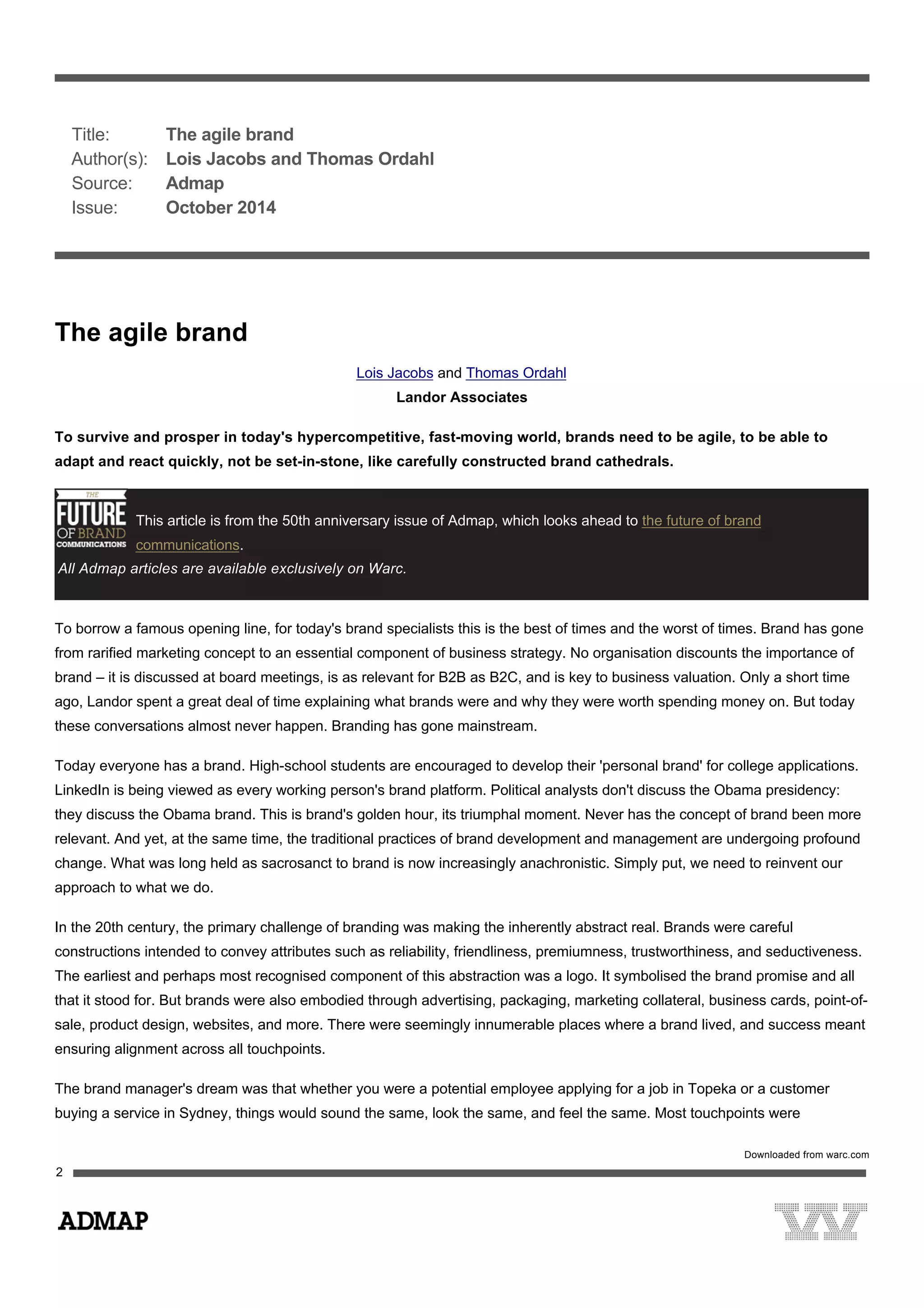 The agile brand | PDF