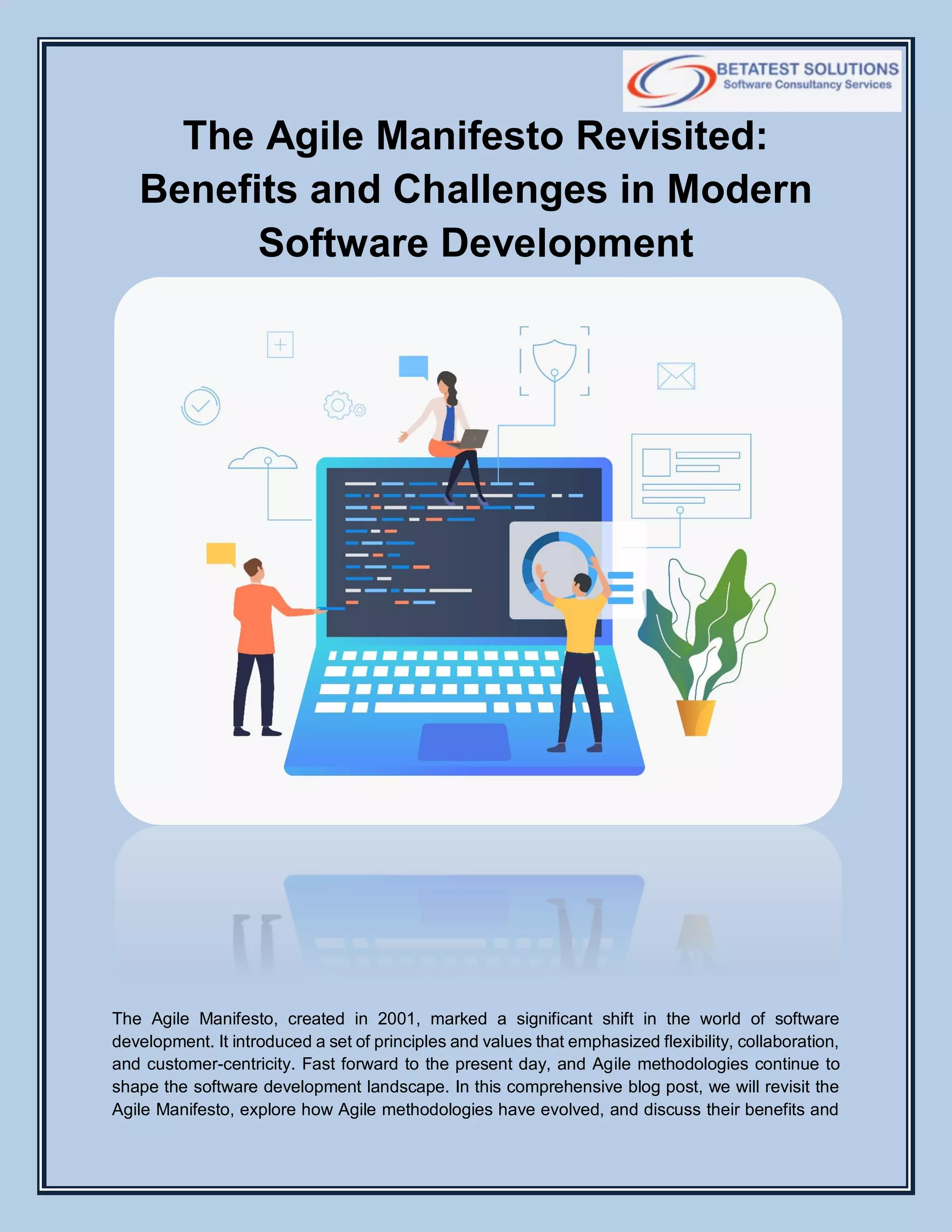 The Agile Manifesto Revisited Benefits And Challenges In Modern Software Development Pdf