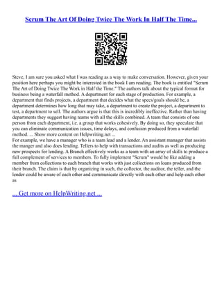 The Agile Readiness Assessment Tool Essay | PDF