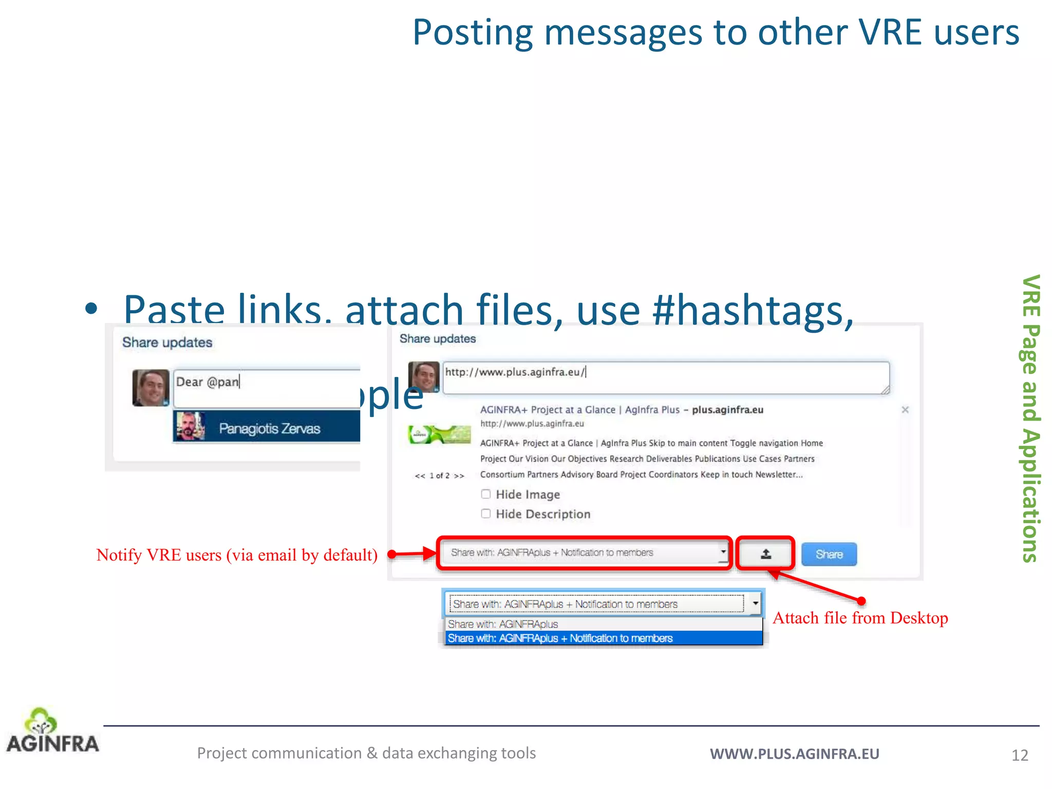 The AGINFRA+ Virtual Research Environment (VRE) | PPT