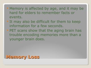 The aging brain | PPT