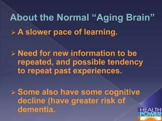 The aging brain | PPT