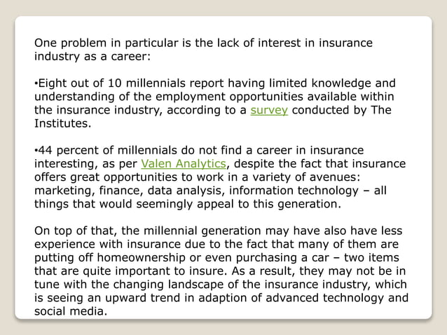 The aging insurance workforce | PPTX | Insurance | Personal Finance