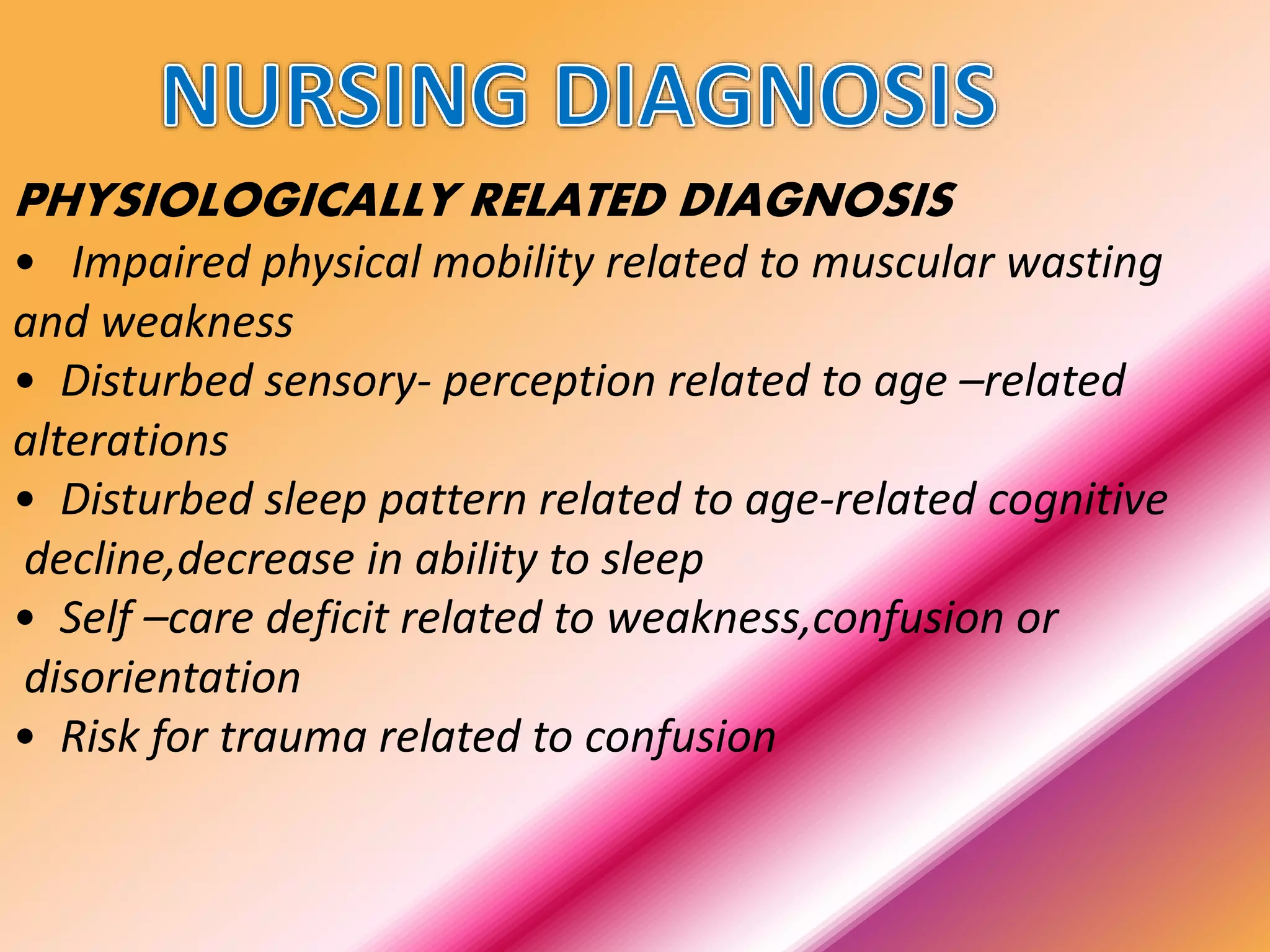 The aging ppt | PPTX