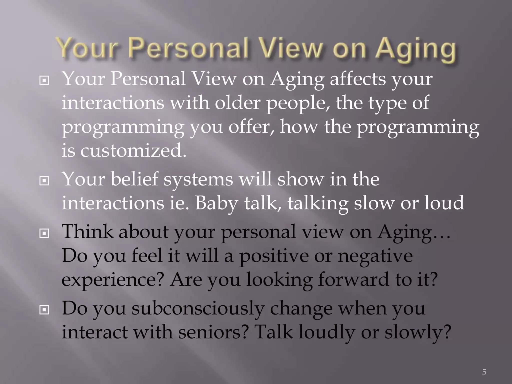 The Aging Process | PPTX