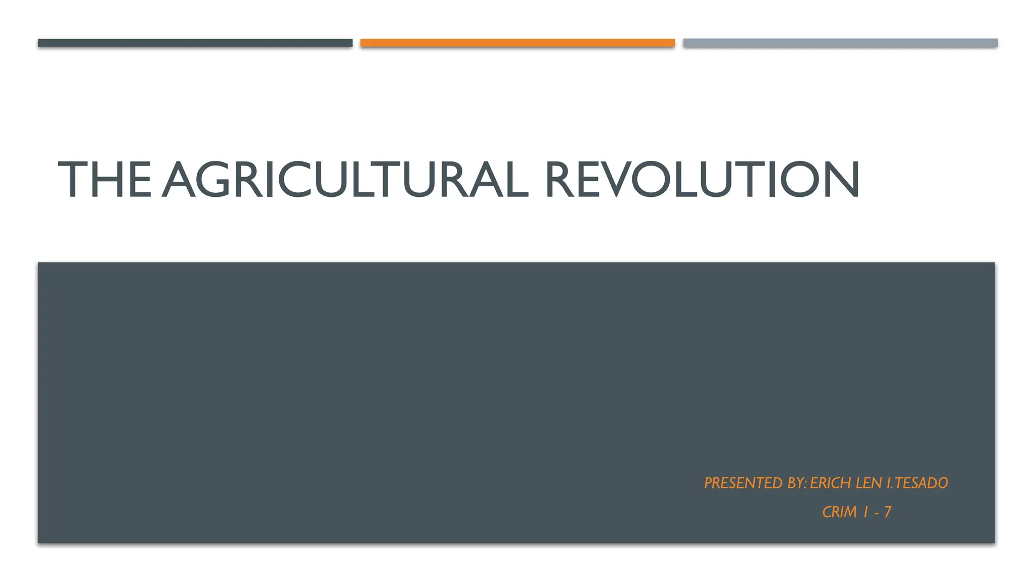 The agricultural revolution. power point | PPT