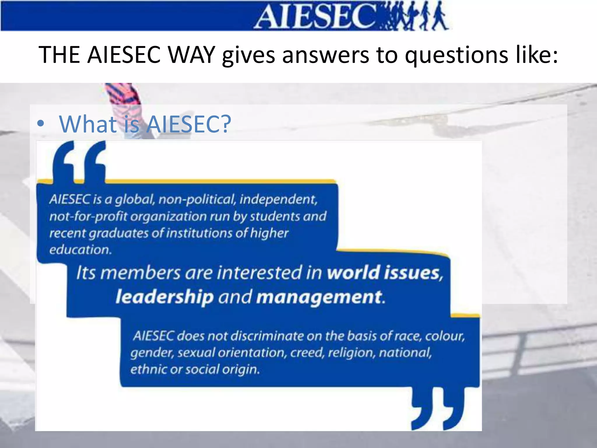 Product Leadership (The AIESEC Way) | PPT