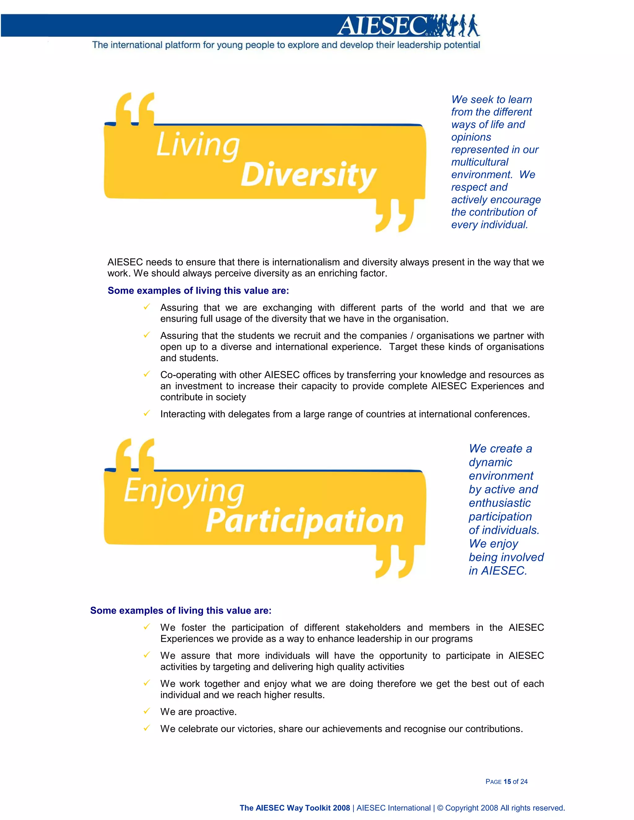 The aiesec way toolkit | PDF