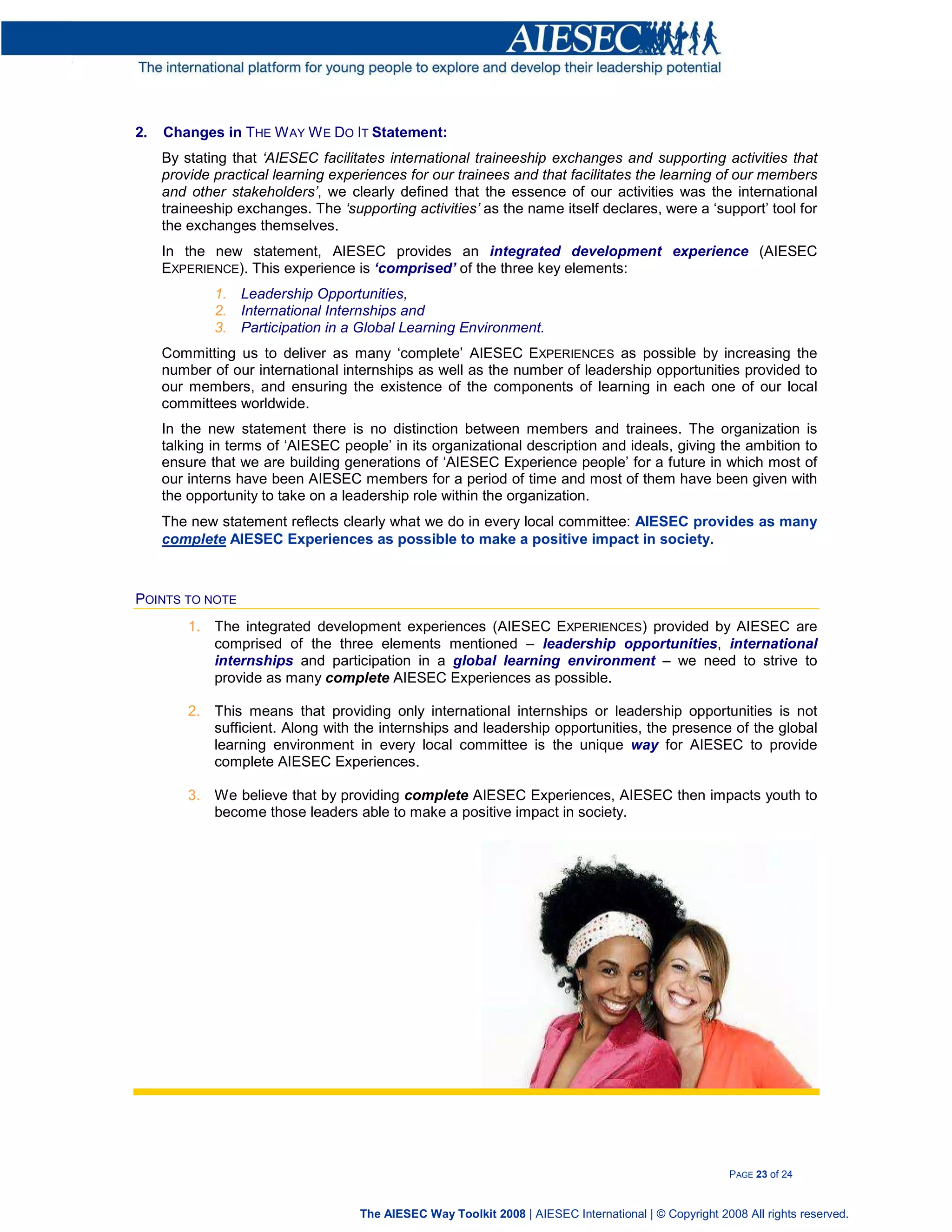 The aiesec way toolkit | PDF