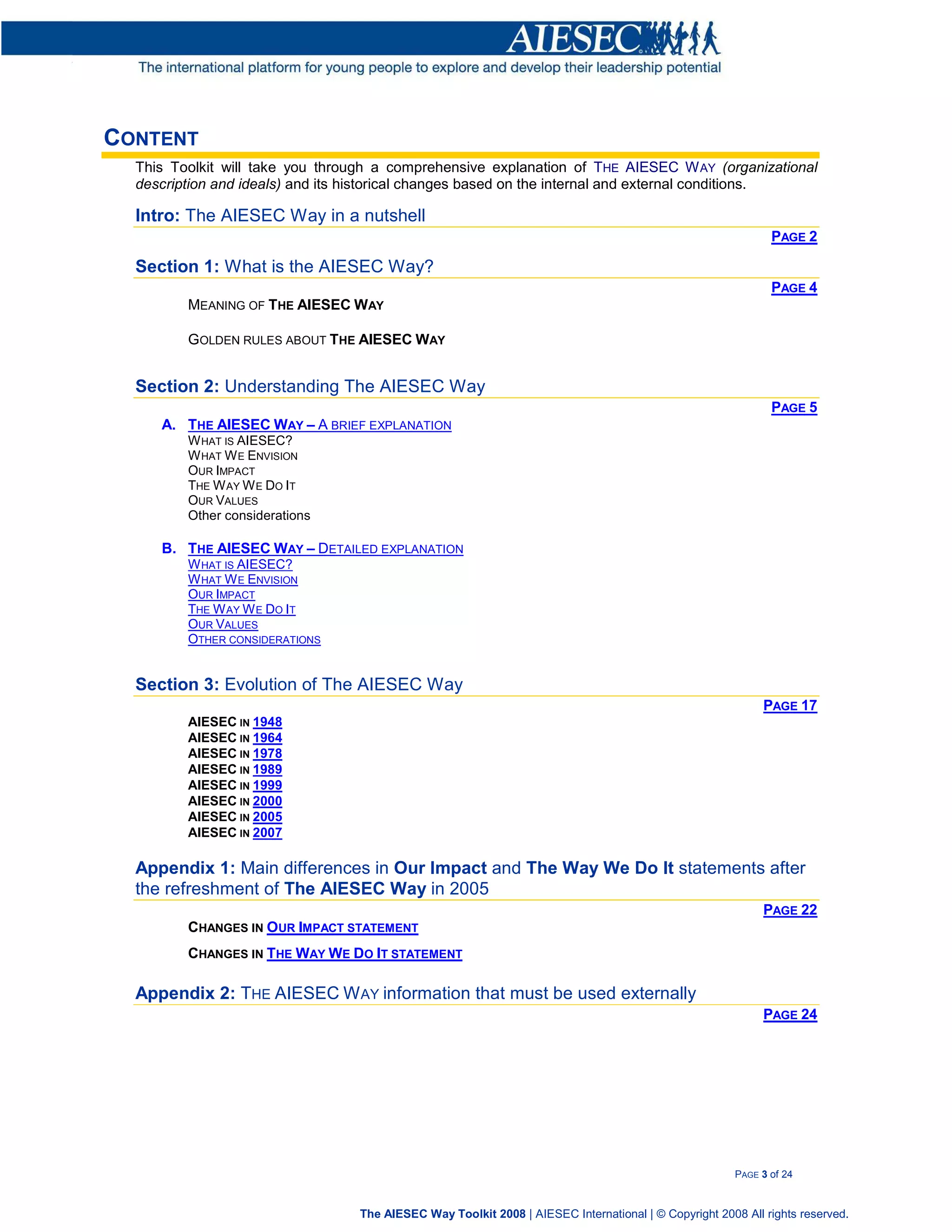 The aiesec way toolkit | PDF