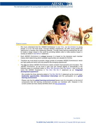 The aiesec way toolkit | PDF