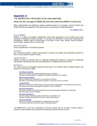 The aiesec way toolkit | PDF