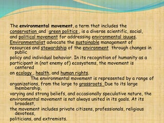 The ailing planet | PPTX