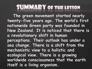 The ailing planet | PPT